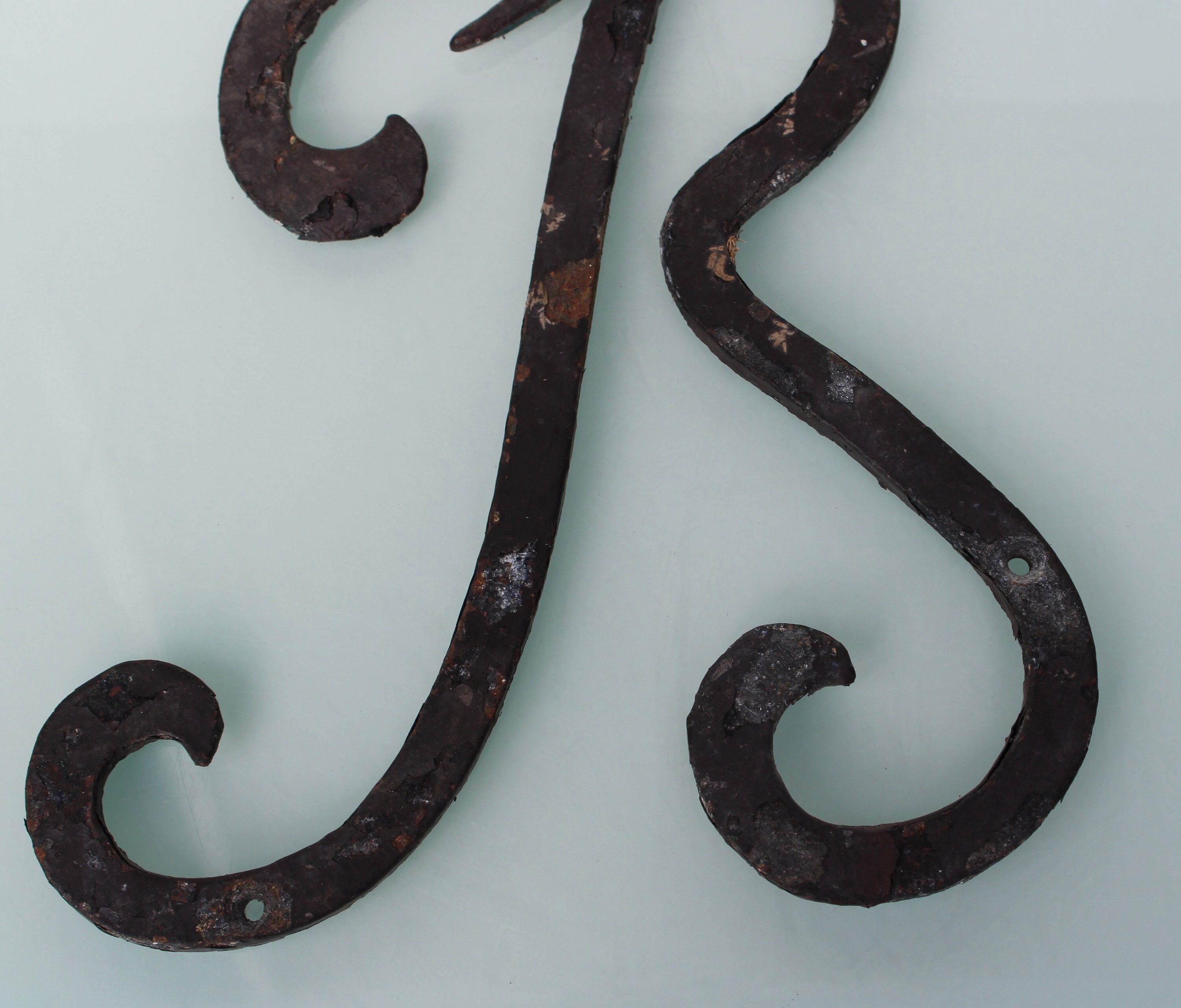 Antique Industrial Curly Wrought Iron Letter R 19th Century - Etsy