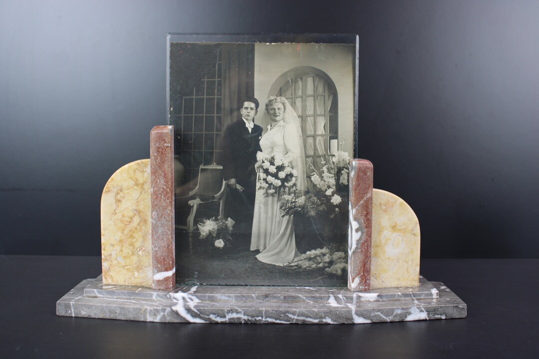 Art Deco Large Marble Photo Picture Frame. - Etsy
