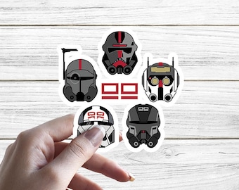 Star Wars the Clone Wars Bad Batch Clear Sticker - Etsy