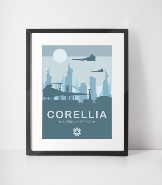 Star Wars Corellia Imperial Shipyards Poster Star Wars Art | Etsy