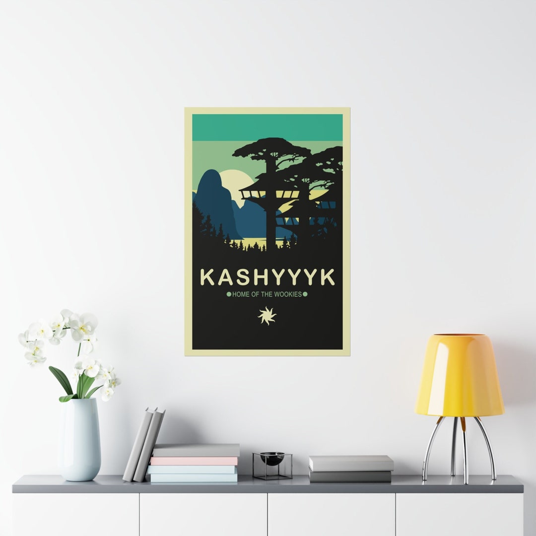 Star Wars Kashyyyk Poster Star Wars Art Prints Home of the Wookies Art ...
