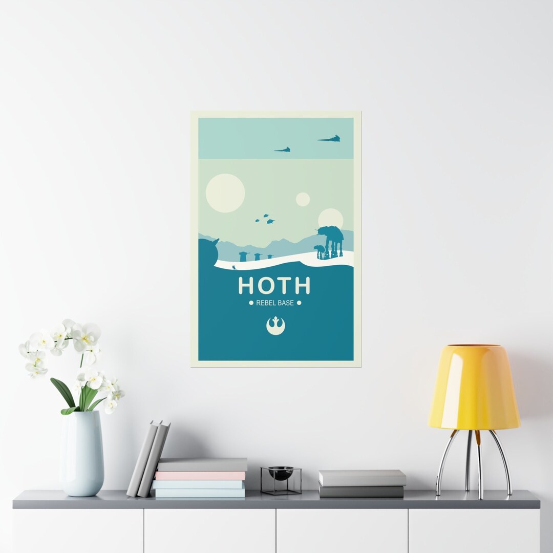 Star Wars Hoth Poster Star Wars Art Prints Echo Rebel Base Art Star ...
