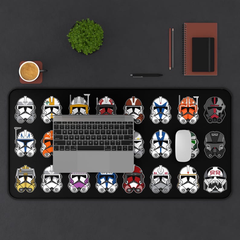 Star Wars Clone Troopers Desk Mat | Clone Wars Gaming Pad (31x15.5) - Etsy