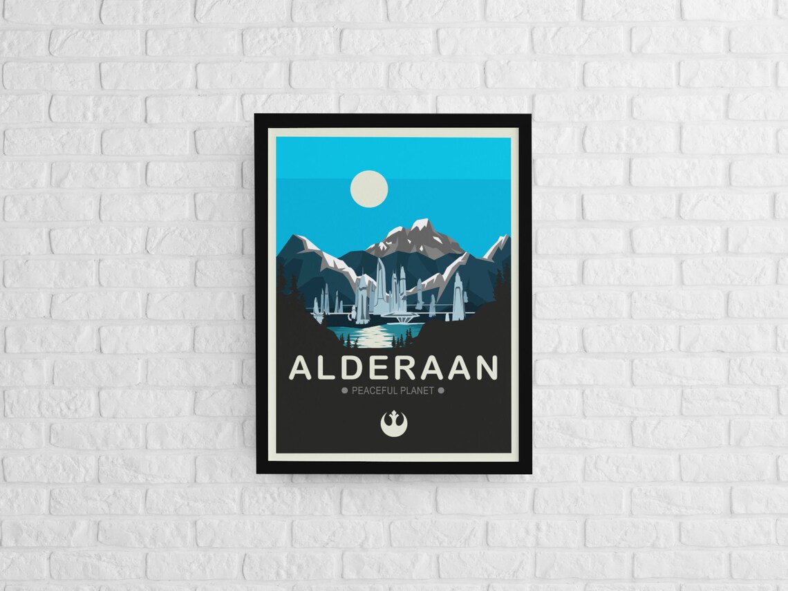 Star Wars Alderaan Poster Star Wars Art Prints Alderaan - Etsy