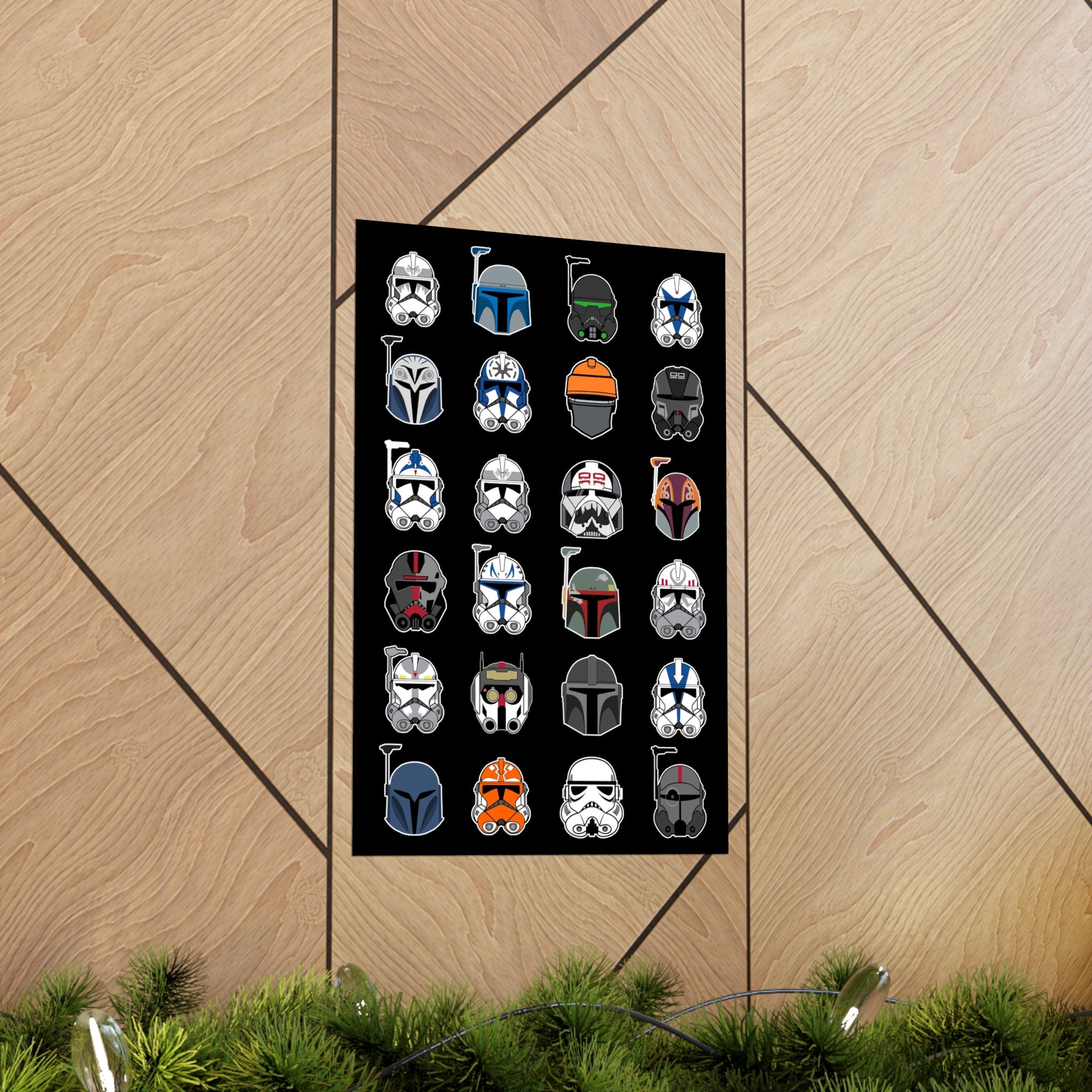 Star Wars Helmets Poster Star Wars Art Prints Mandalorian - Etsy