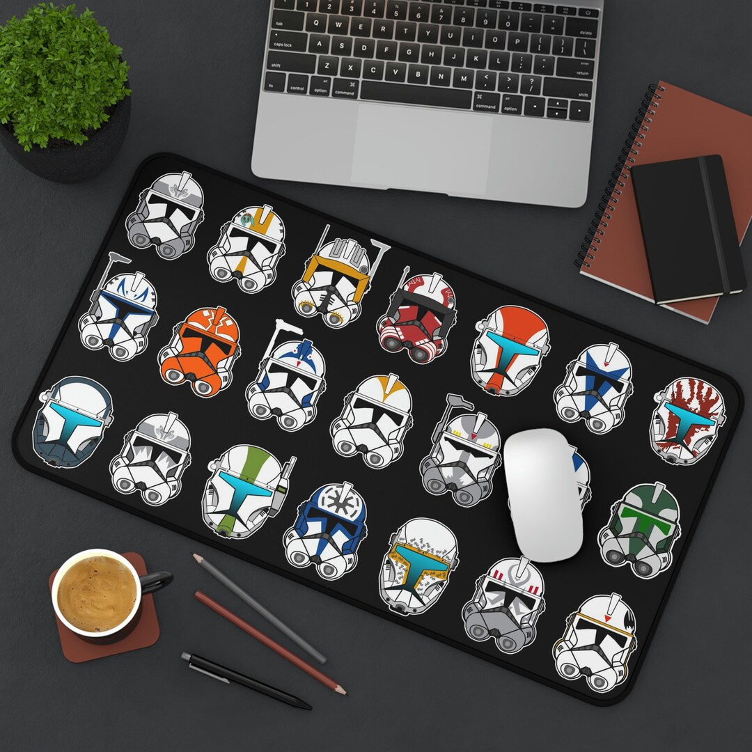 Star Wars Clone Troopers Desk Mat: Minimalist Gaming Pad (12"x22") - Etsy