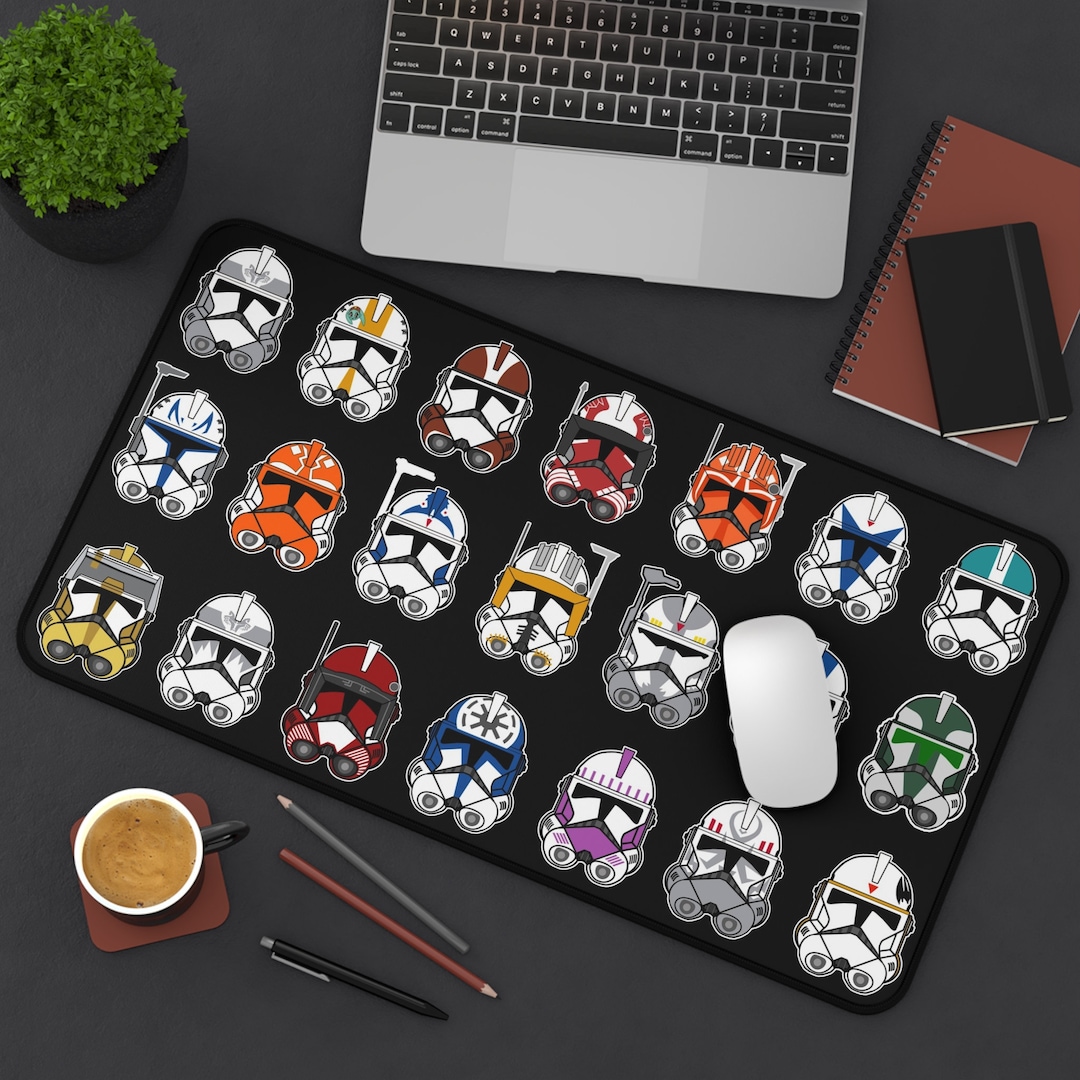 Star Wars Custom Clone Troopers Desk Mat | Clone Wars Desk Mat | Star ...