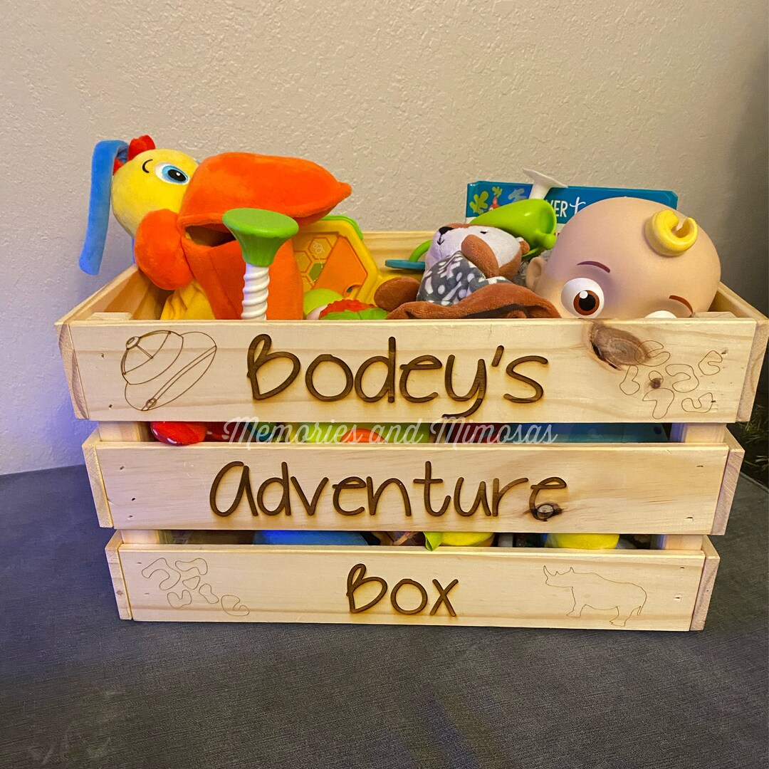 Customized Safari Toy Box, Crate Box, Personalized, Toy Storage - Etsy