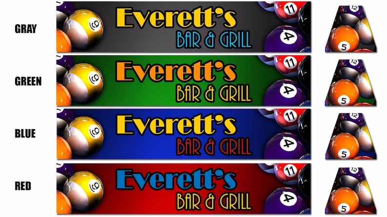 Personalized Backlit Pool Game Table Light, EASY! - Etsy