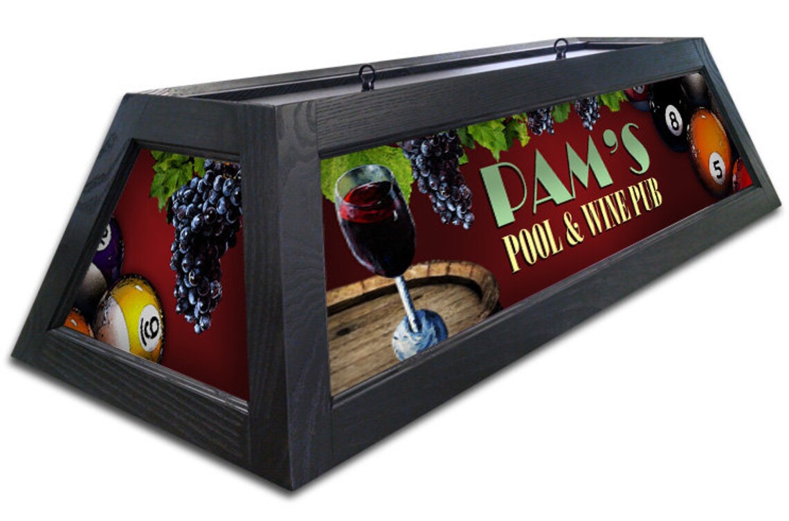 42 Hardwood Custom Pool Table Light, Completely Custom Billiard and ...