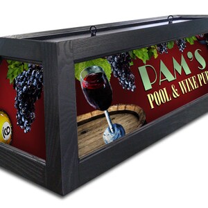 42 Hardwood Custom Pool Table Light, Completely Custom Billiard and ...