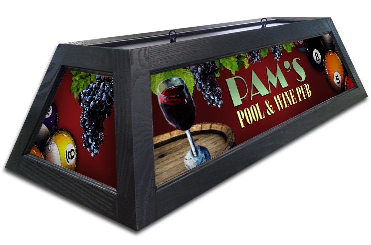 42 Hardwood Custom Pool Table Light, Completely Custom Billiard and ...