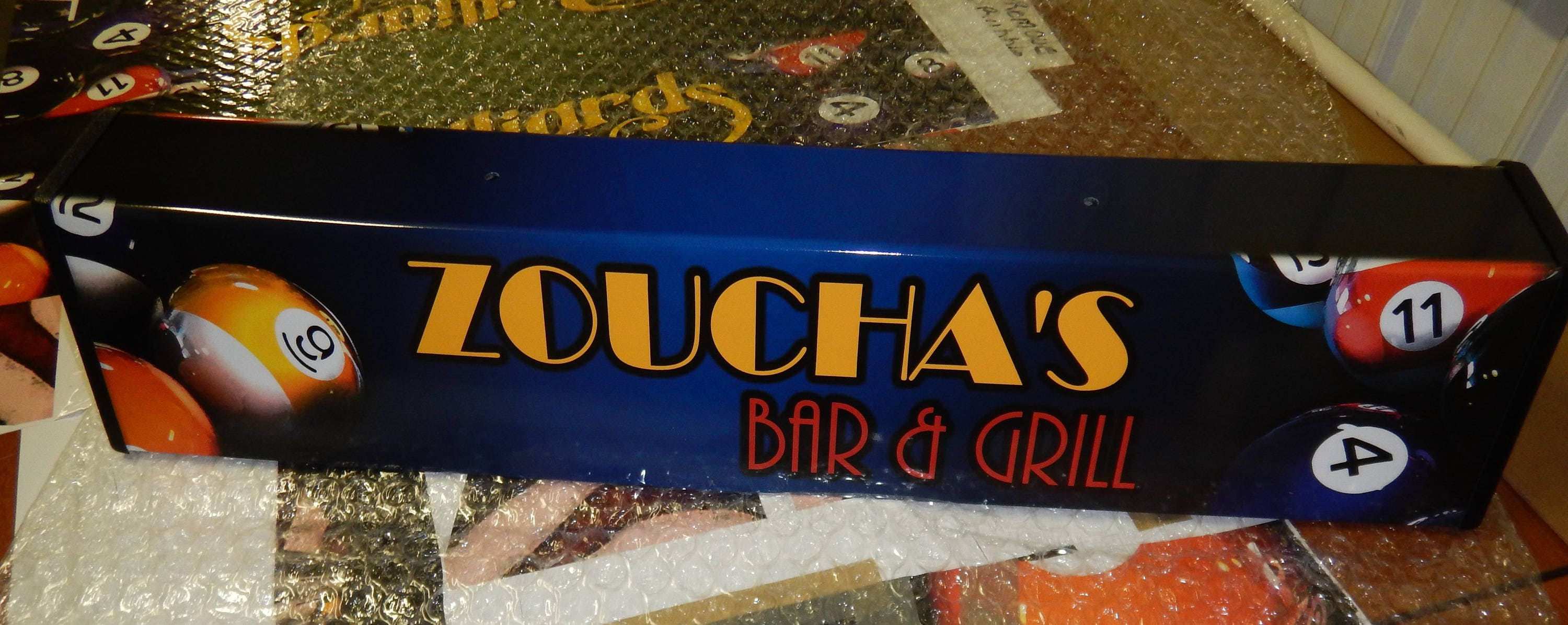 Personalized Backlit Pool Game Table Light, EASY! - Etsy