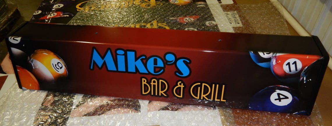 Personalized Backlit Pool Game Table Light, EASY! - Etsy