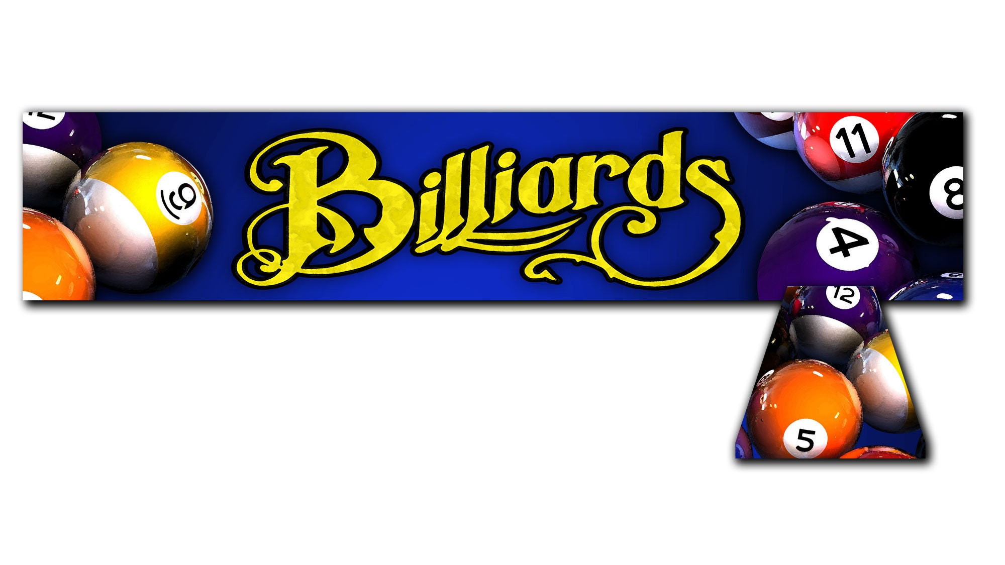 44" Pool Billiard Table Light, BLUE BILLIARDS, Back Lit Game Table ...