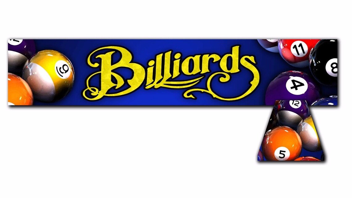 44" Pool Billiard Table Light, BLUE BILLIARDS, Back Lit Game Table ...