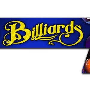 44" Pool Billiard Table Light, BLUE BILLIARDS, Back Lit Game Table ...