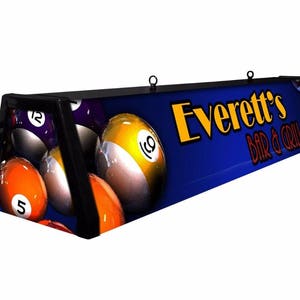 Personalized Backlit Pool Game Table Light, EASY! - Etsy