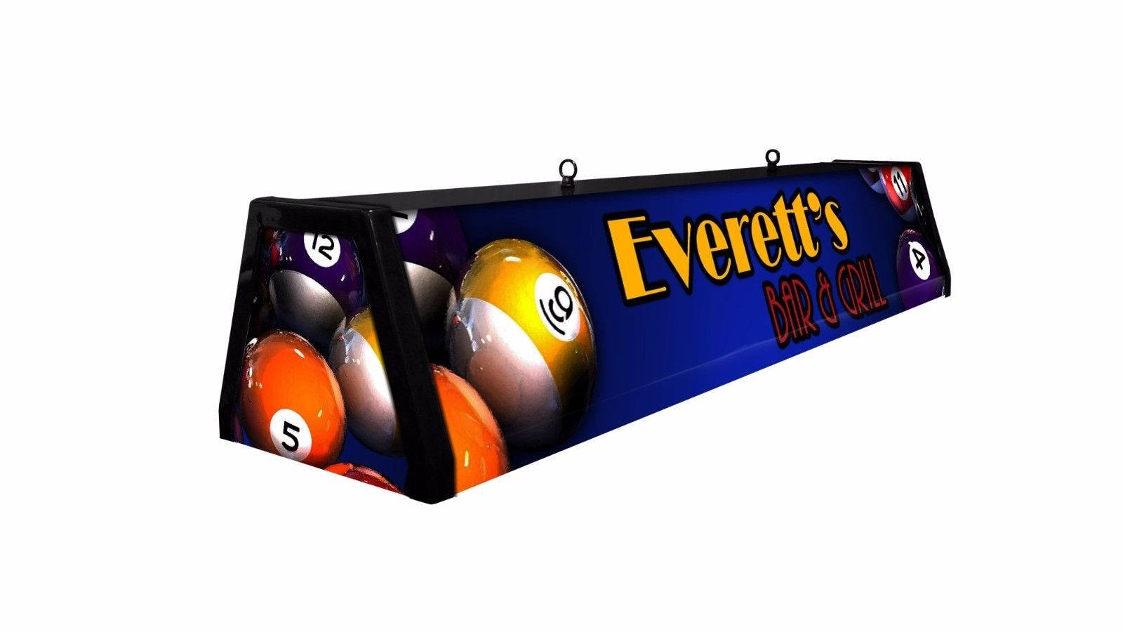 Personalized Backlit Pool Game Table Light, EASY! - Etsy