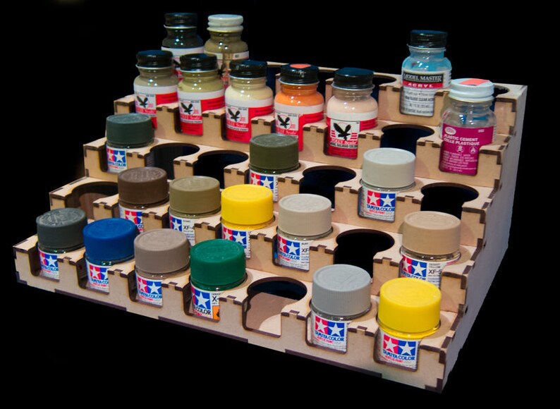 Paint Rack 36mm Craft Paints, Polly Scale, Tamiya 10ml - Etsy