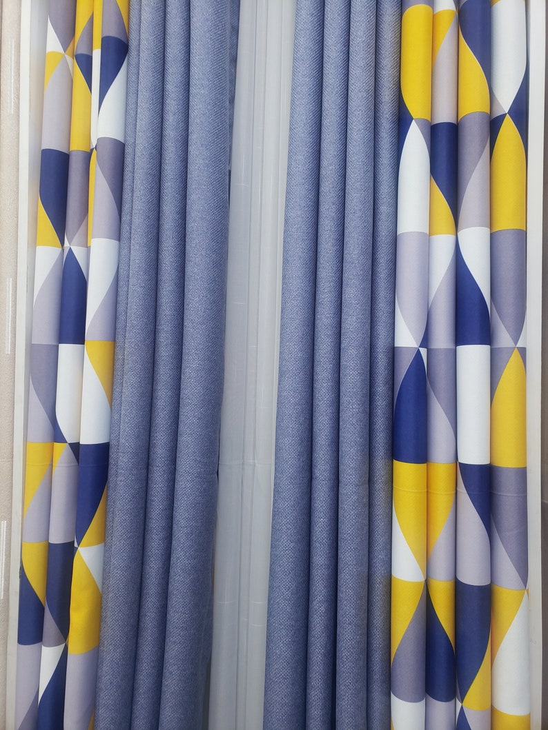 Beautiful and Neatly Made Double Sided Curtains Luxury Custom Size ...