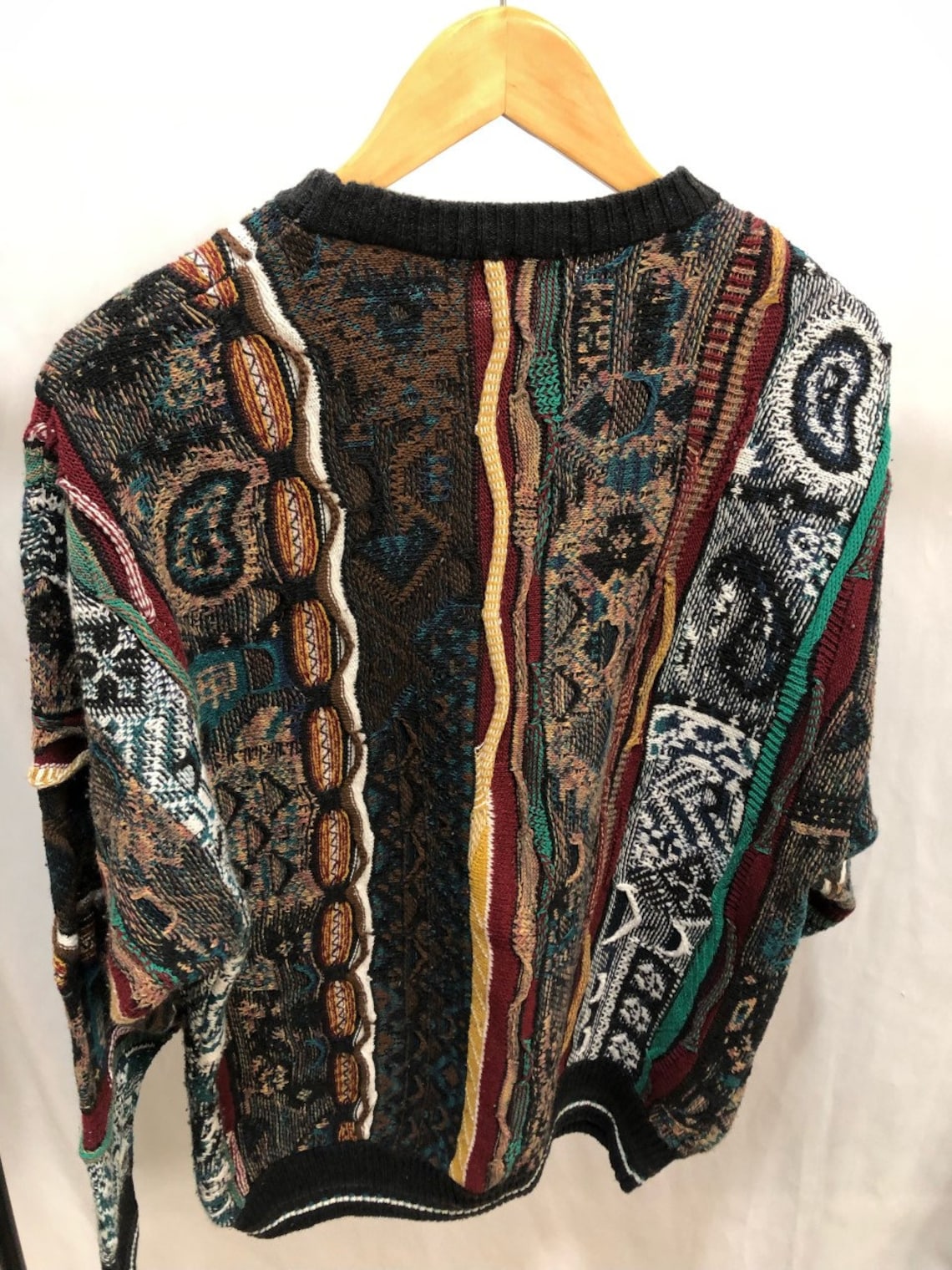Brandini Large Vintage Paisley Sweater Coogi-like - Etsy