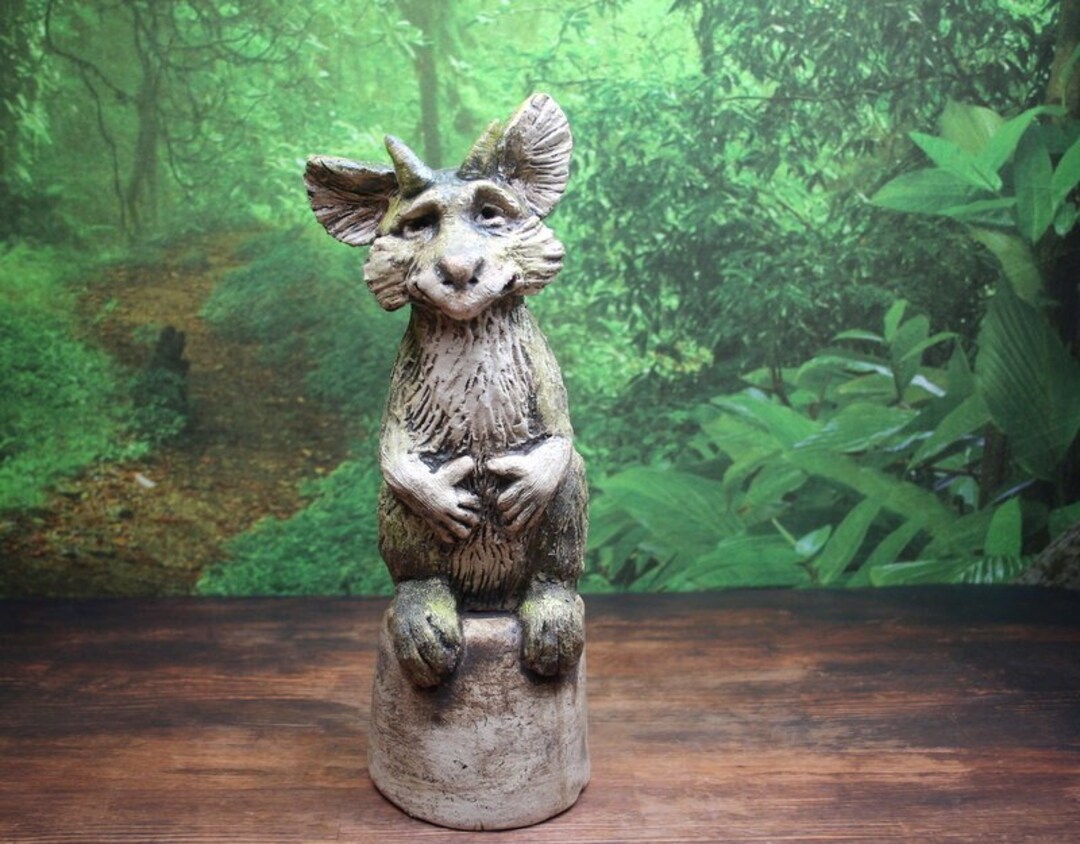 Ceramic Gargoyle Garden Guardian Dragon Garden Figure Garden Art Unique ...