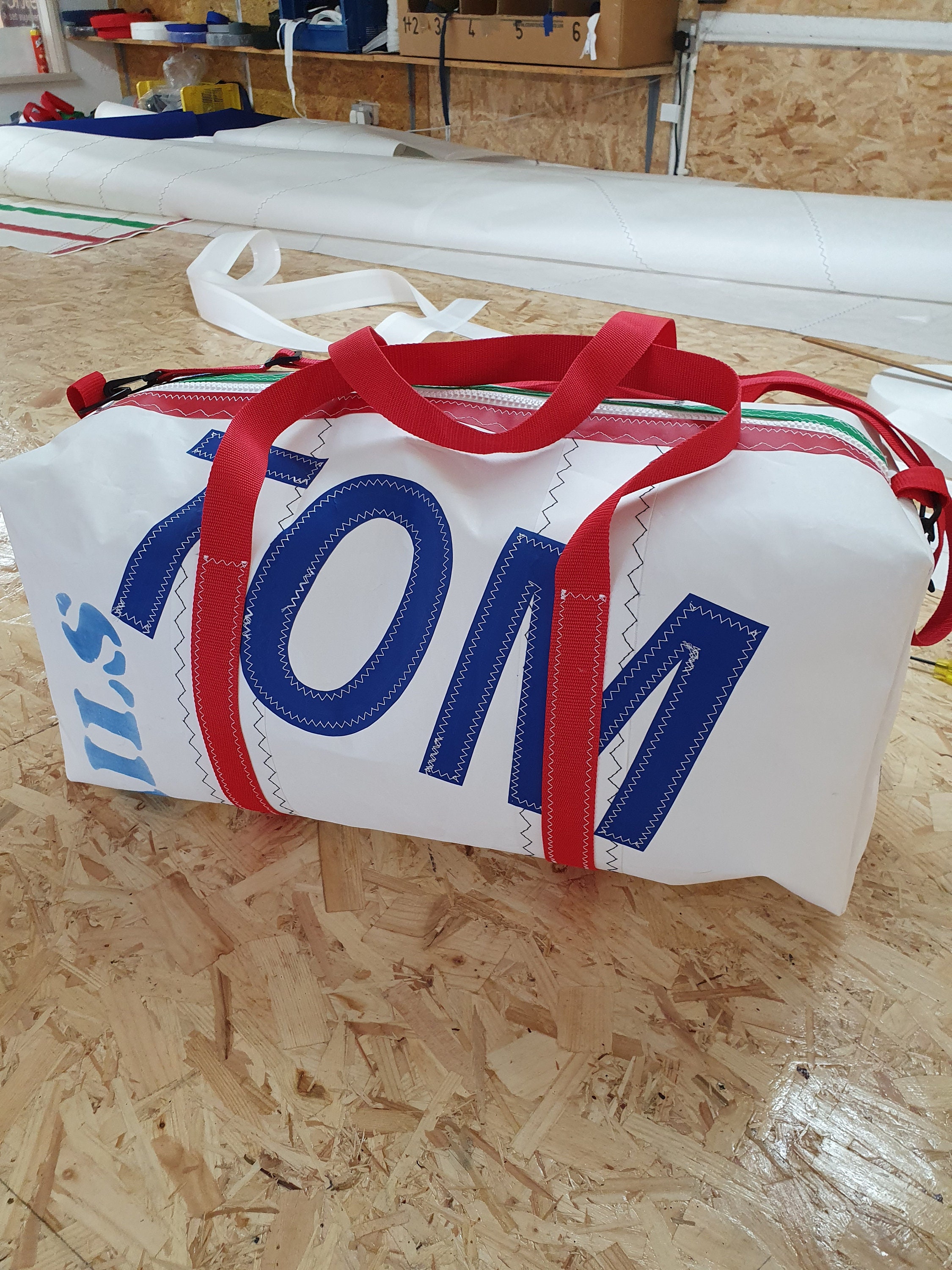 Original Recycled Sail Cloth Kit Bag (sailbag Kitbag Using Recycled ...