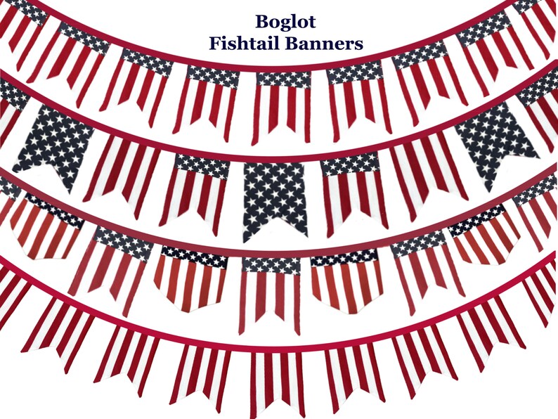 Boglot American Flag Banner, Double Sided USA Red White Blue Streamer ...