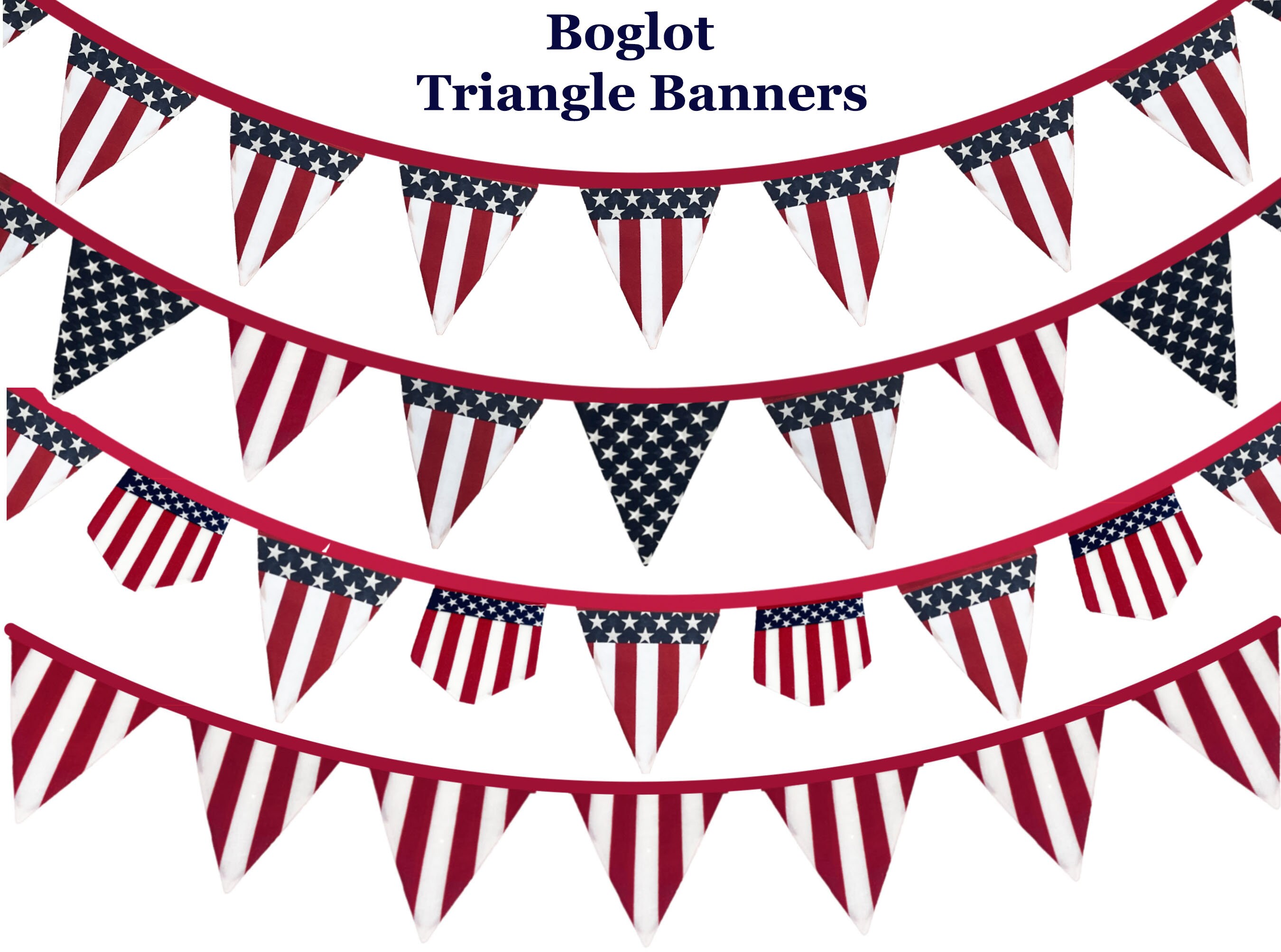 American Flag Banner 7"x11" Indoor/outdoor Double Sided USA Streamer ...
