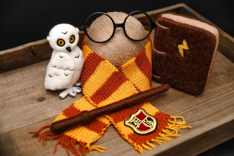 RTS Felted Harry Potter baby props set Photography prop | Etsy