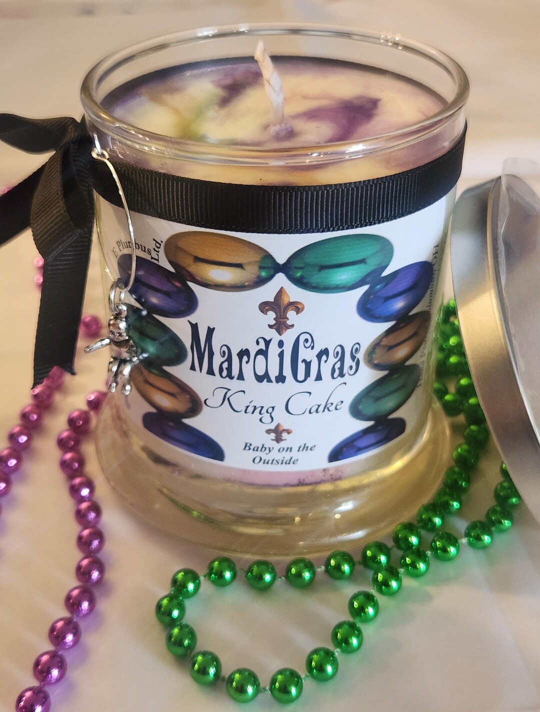 BEST Mardi Gras Louisiana Fat Tuesday King Cake Party Favor Soy Candle ...