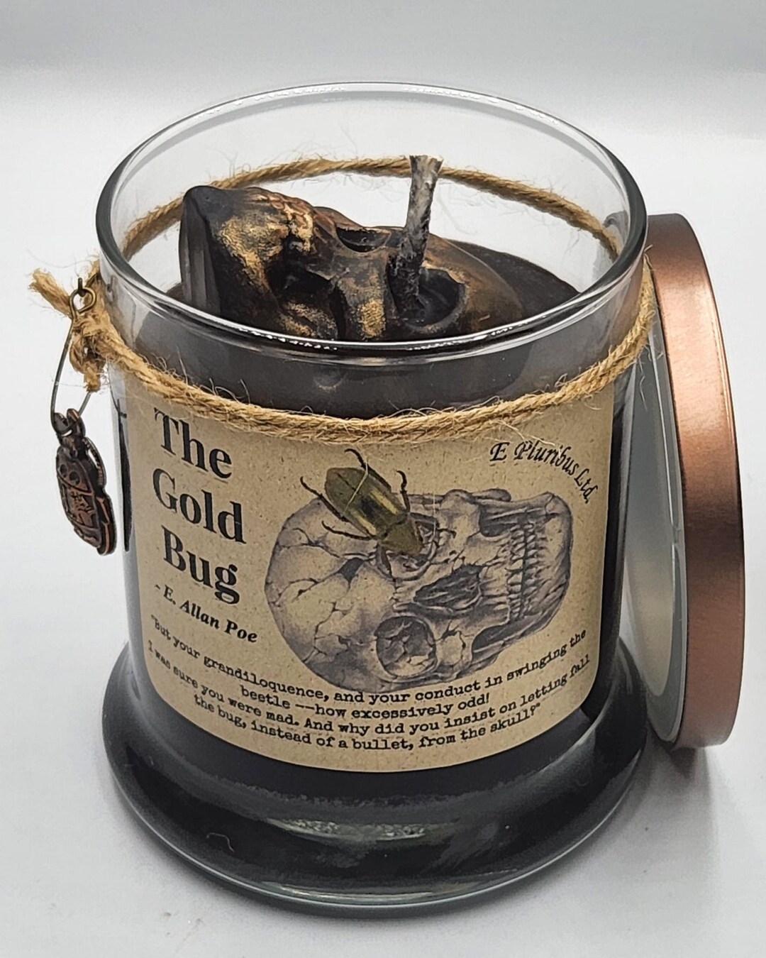The Gold Bug Candle, Edgar Allan Poe, Gothic, Best Skull Gift, Clean ...