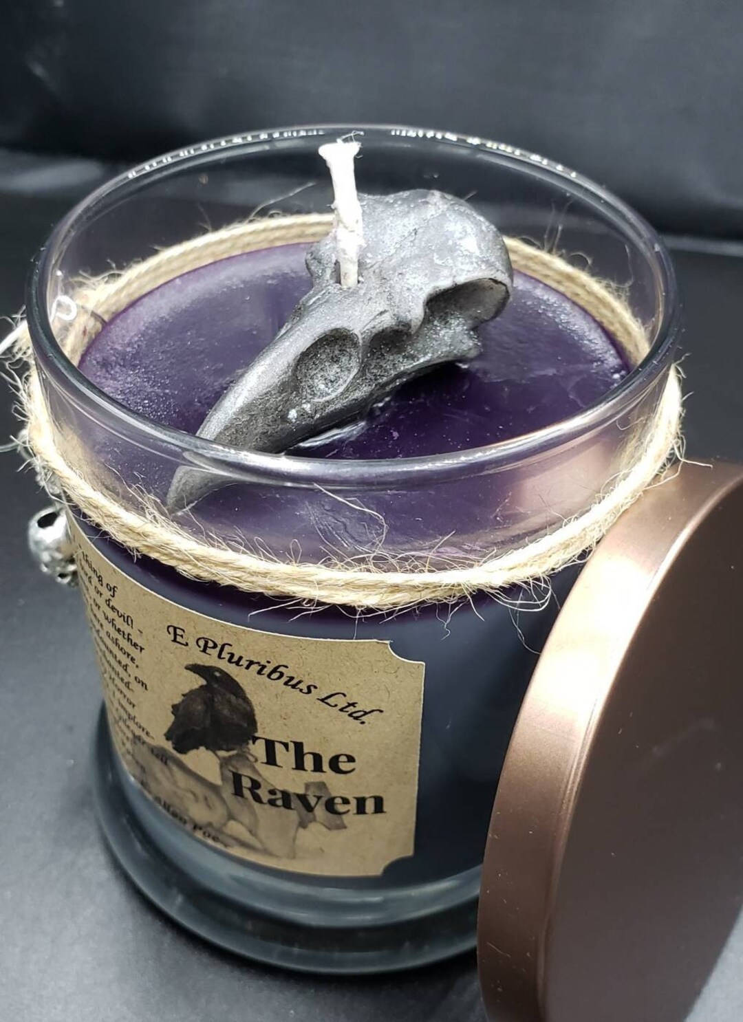 THE RAVEN, Gothic, Halloween, Edgar Allan Poe, Soy Candle W/ Drink ...