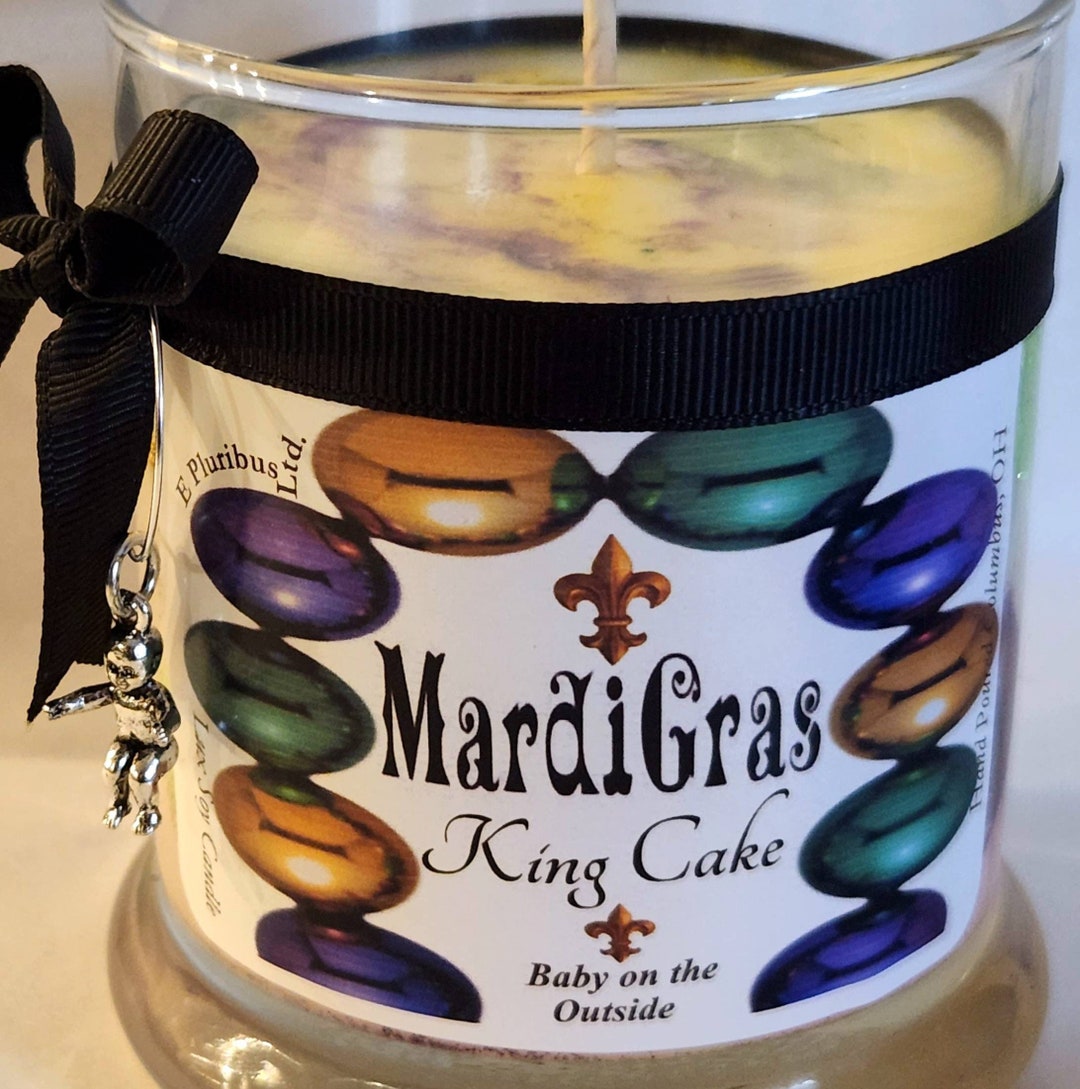 BEST Mardi Gras Louisiana Fat Tuesday King Cake Party Favor Soy Candle ...