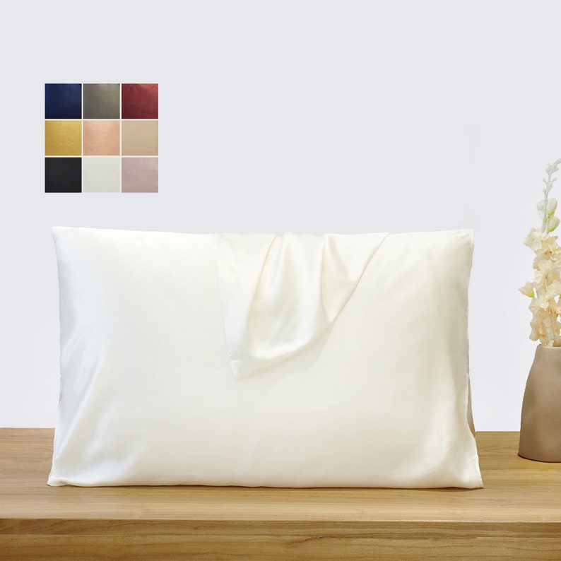 Custom Pure Mulberry Silk Pillowcase | Standard, Queen, King, C-shape ...