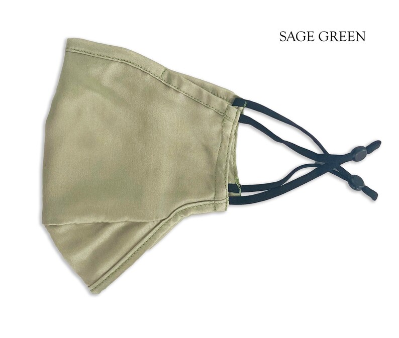 Triple Layer Silk Face Mask With Insert Pocket Forest - Etsy