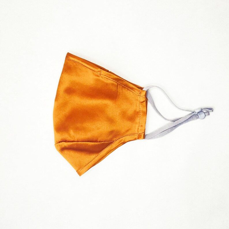 Triple Layer Silk Face Mask with Insert Pocket Jewel | Etsy