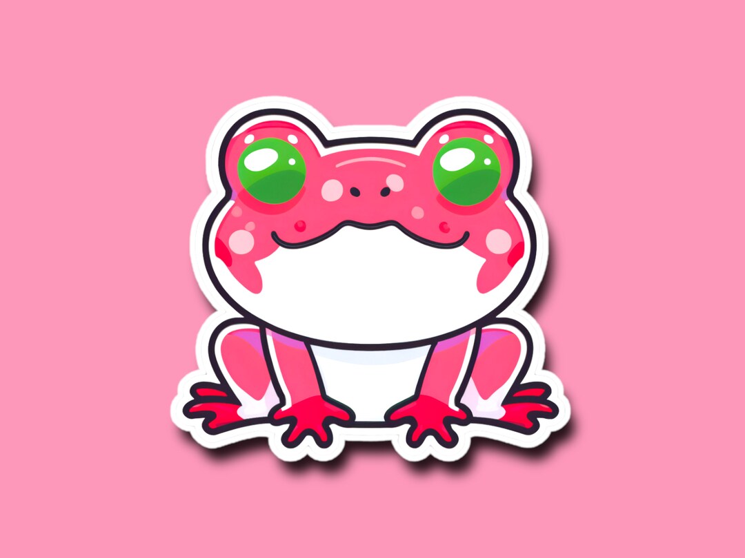 Strawberry Frog Sticker Milf Cute Strawberry T Kawaii Etsy
