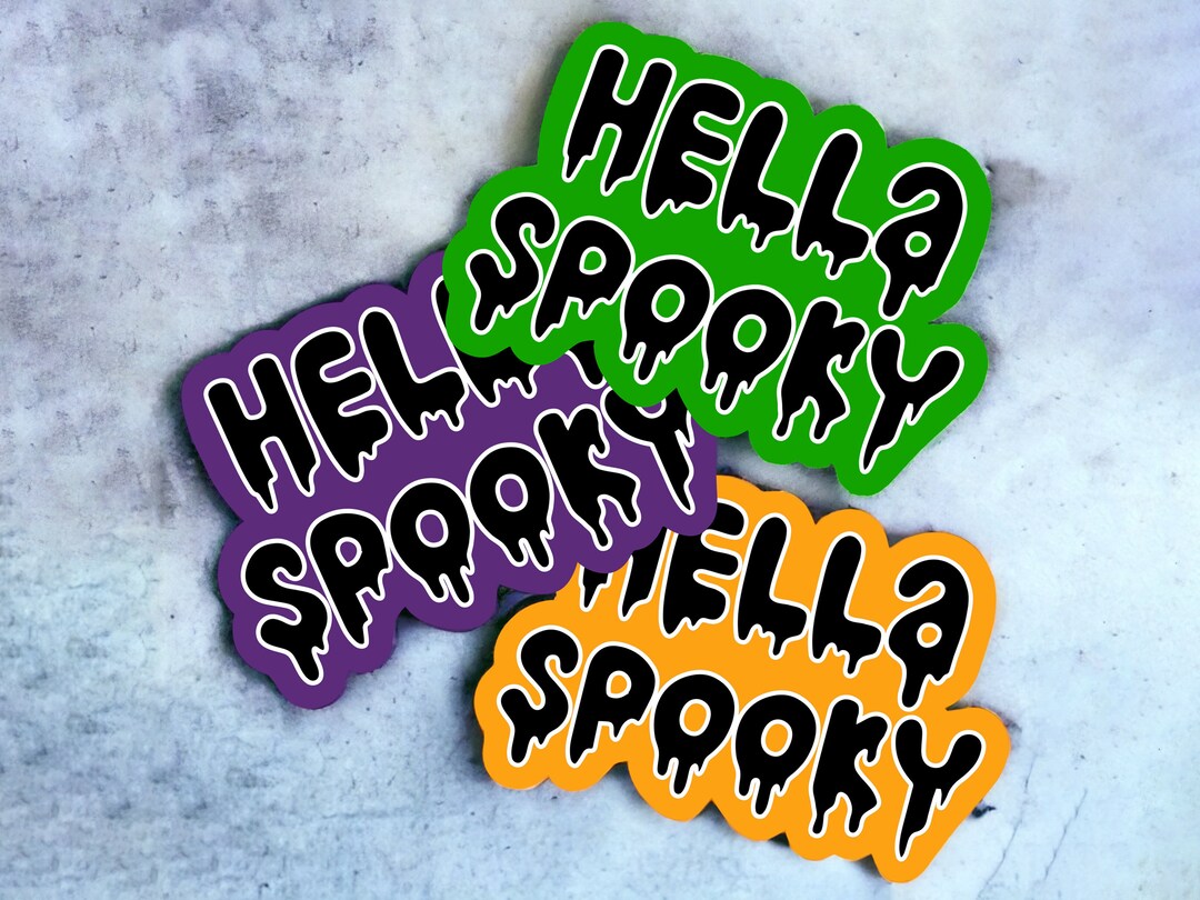 Hella Spooky Stickers for Laptop, Funny Halloween Stickers for Water ...