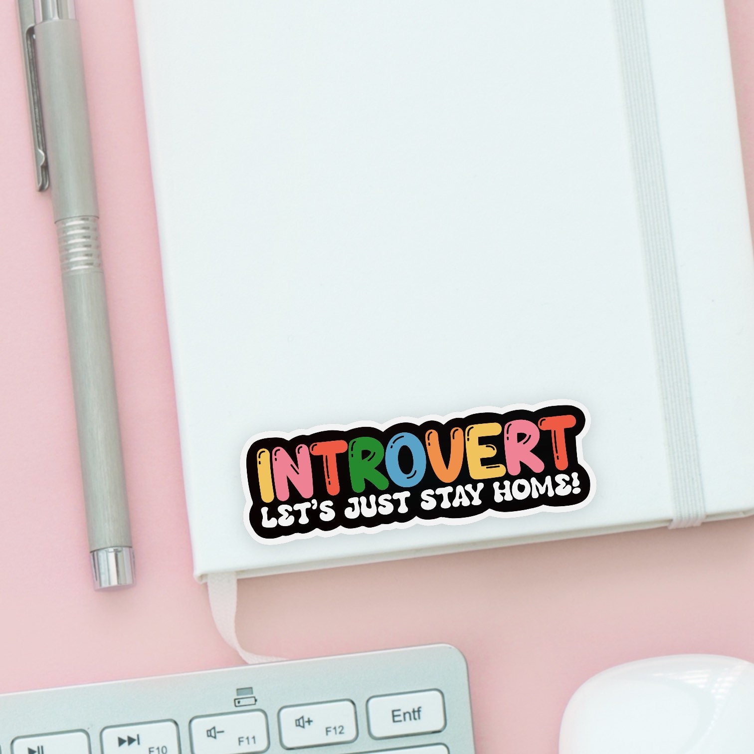 Introvert Sticker for Laptop, Funny Introvert Gift, Cute Introvert ...