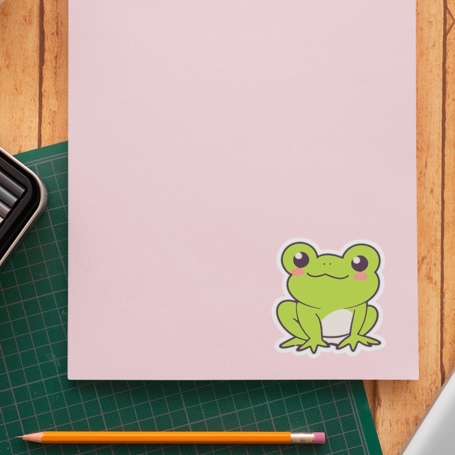 Kawaii Frog Sticker, Cute Frog Gifts, Frogcore, Laptop Sticker Funny ...