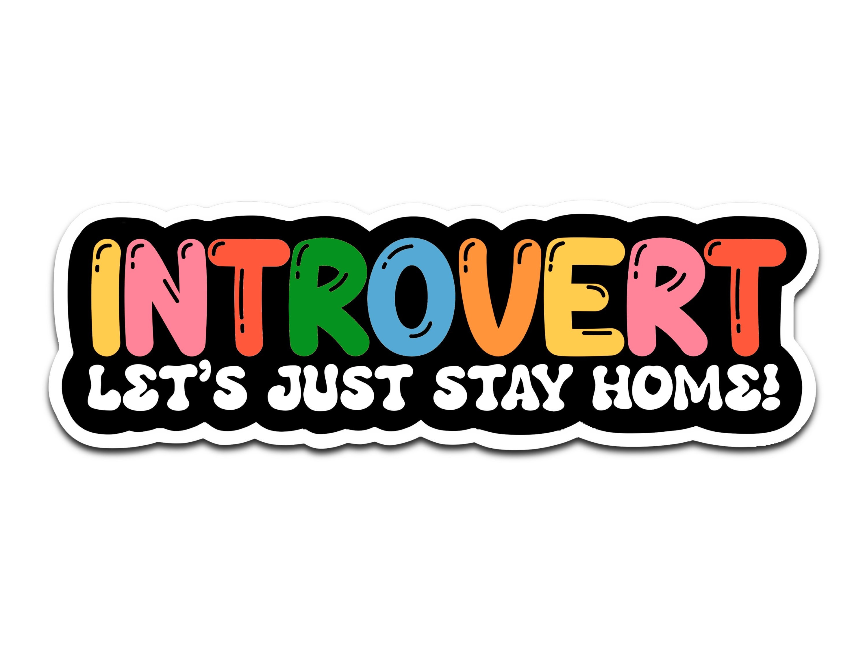 Introvert Sticker for Laptop, Funny Introvert Gift, Cute Introvert ...