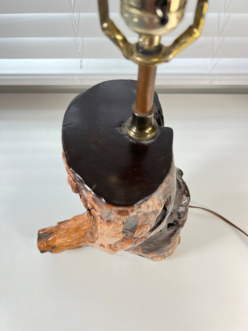 Rustic Modern Log Wood Table Lamp 17.5 - Etsy