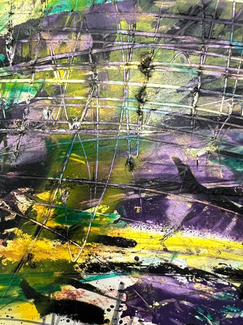 Rare Original Abstract Painting Modern Art by Painter Artist Tim Yanke ...