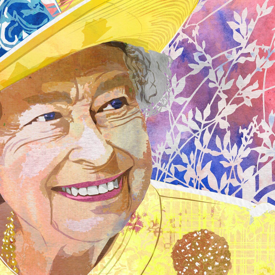 Queen Elizabeth II Art Print Portrait of a Lady Her - Etsy