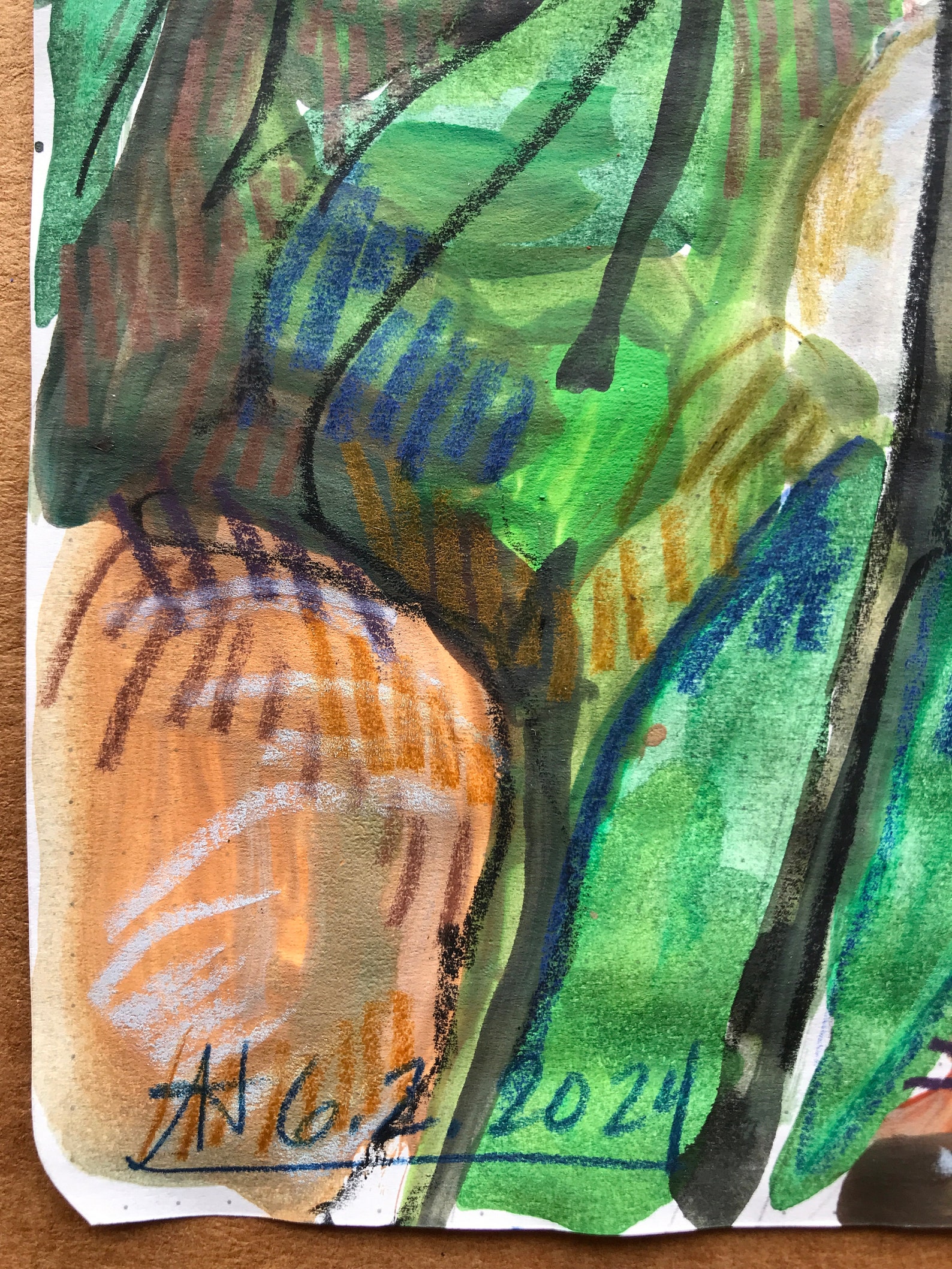 Rust and Pink Orchids Notebook Watercolor #7 - Floral Watercolor ...