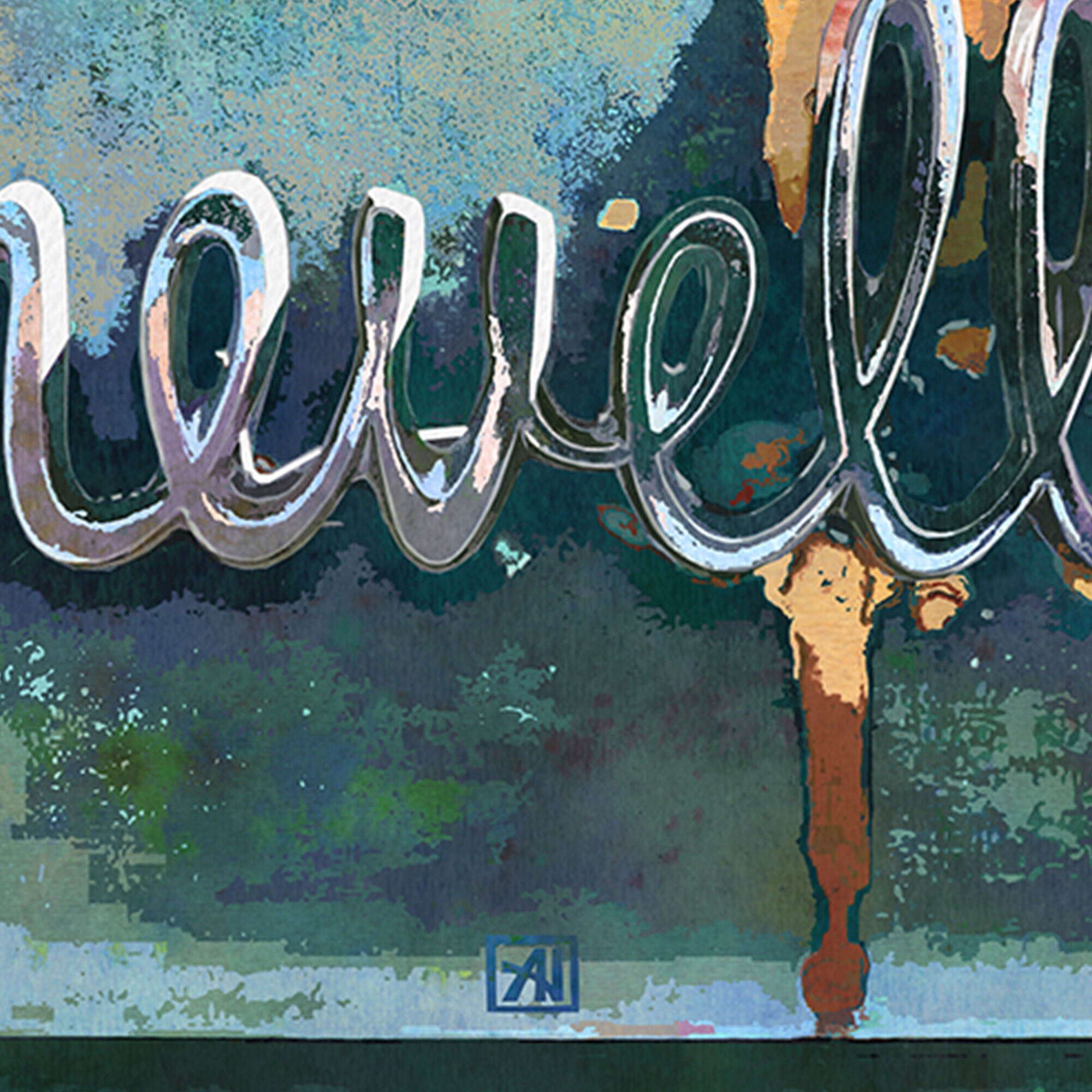 Chevy Chevelle Logo Art Print Rusted Retro Green Patina - Etsy