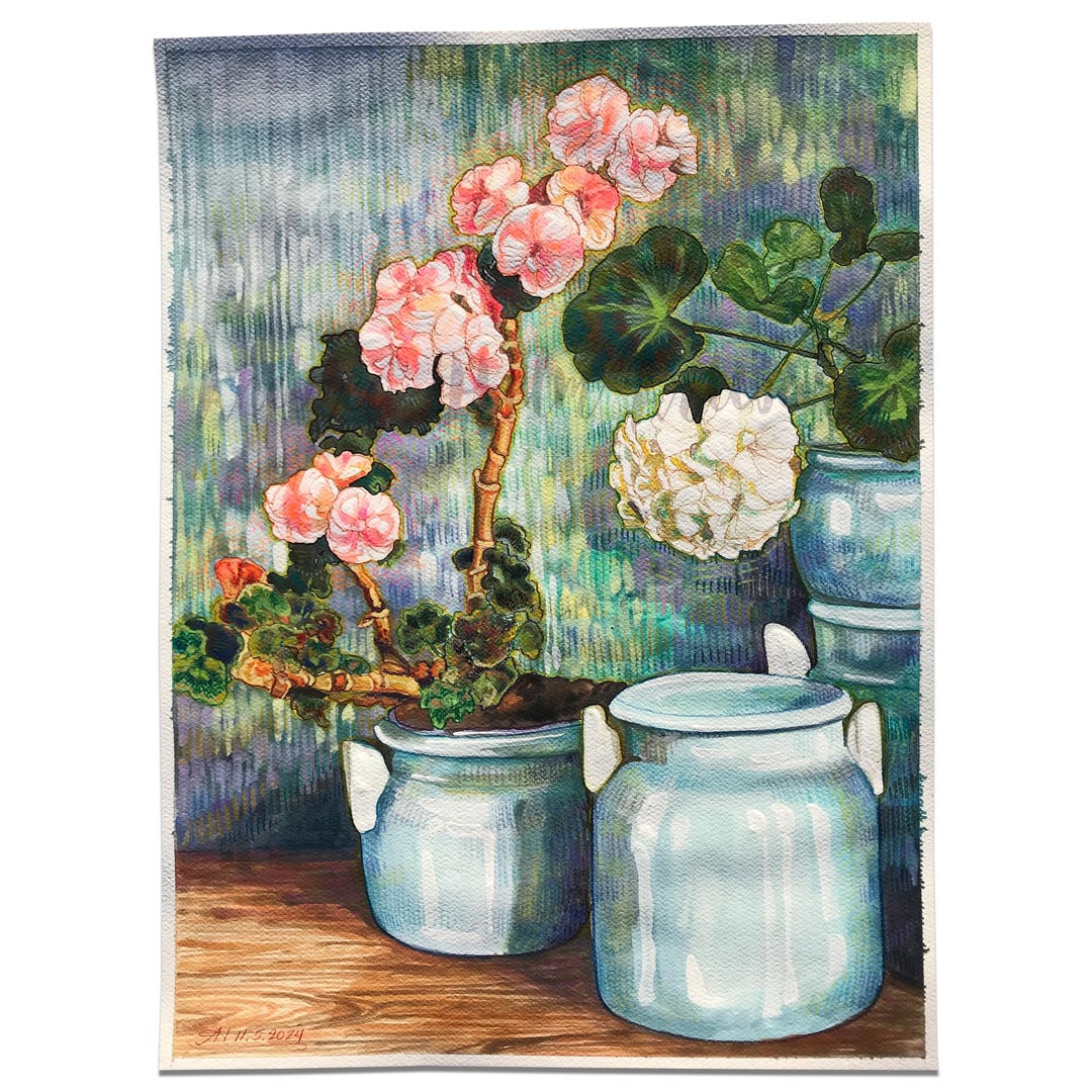 Pink and White Geranium Still Life - Botanica Collective Week #71 ...