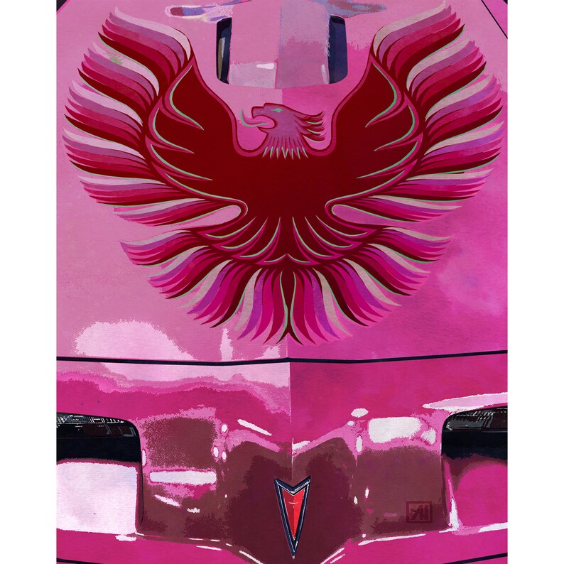 Hot Pink 1981 Pontiac Firebird Transam Art Print: Muscle Car Automotive ...